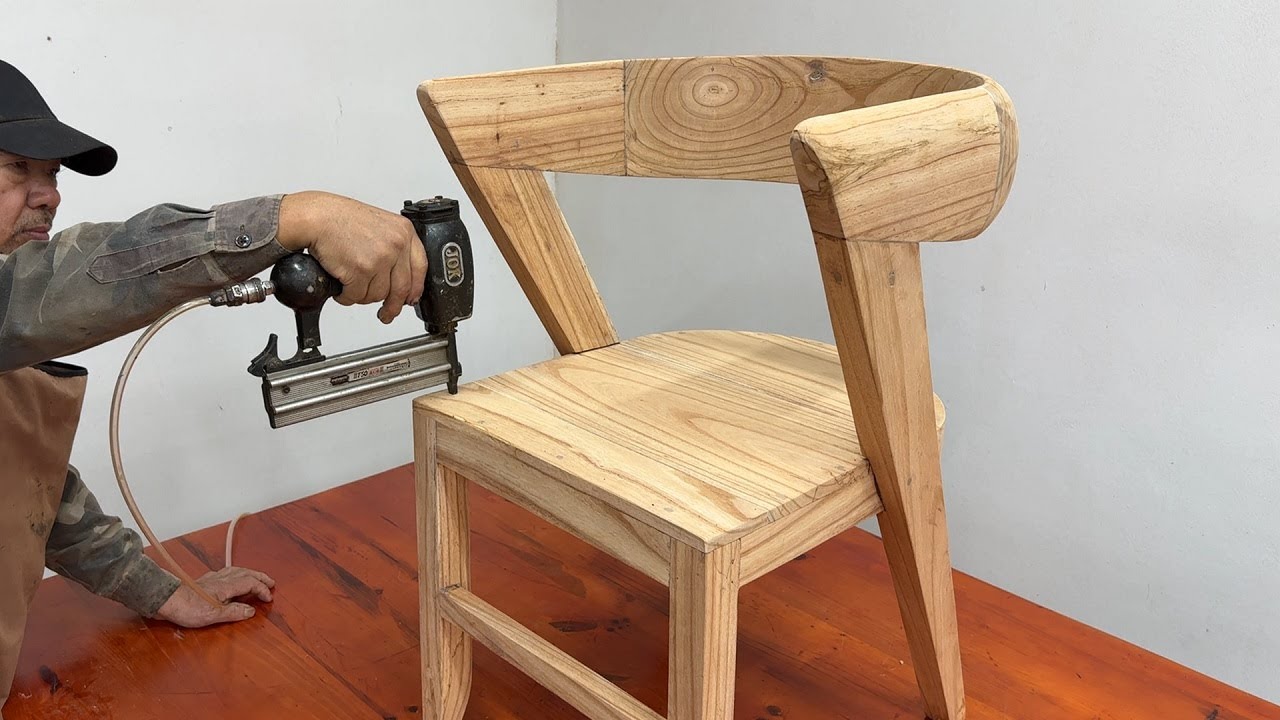 How To Build And Assemble A Modern Wooden Chair From Mahogany Tree ...